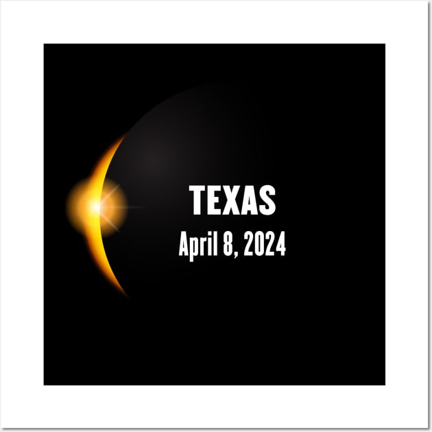 Total Solar Eclipse Texas 2024 - Total Solar Eclipse - Posters and Art Prints | TeePublic